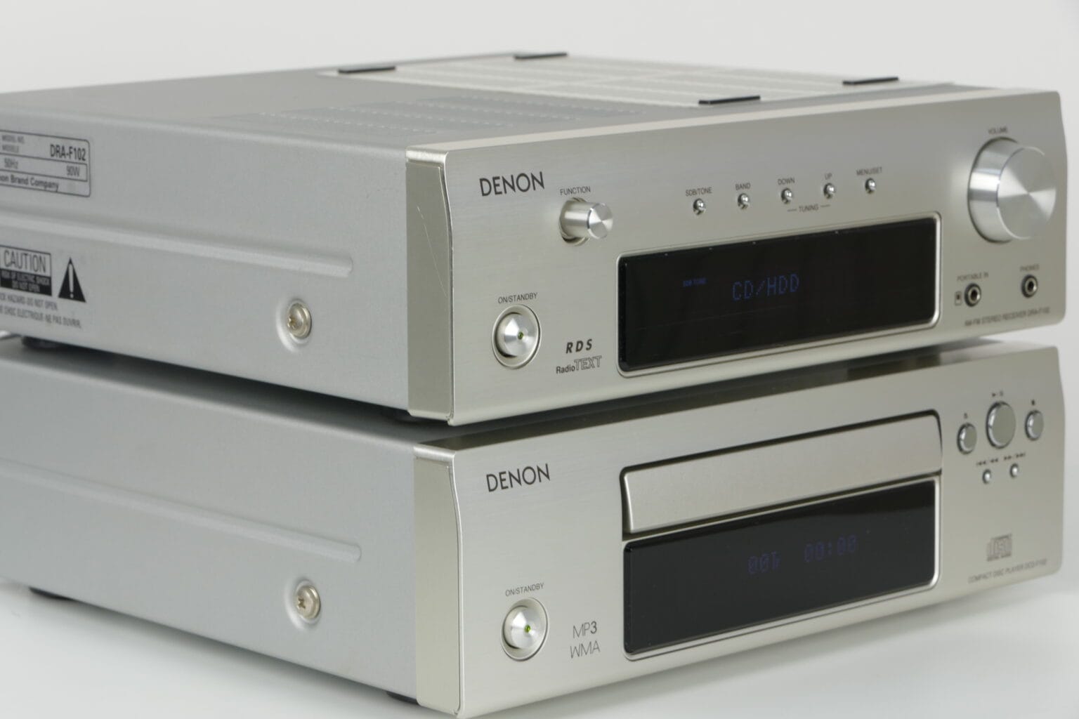 Denon DRA F102 Receiver, Denon DCD F102 CD-speler - Taste For Audio