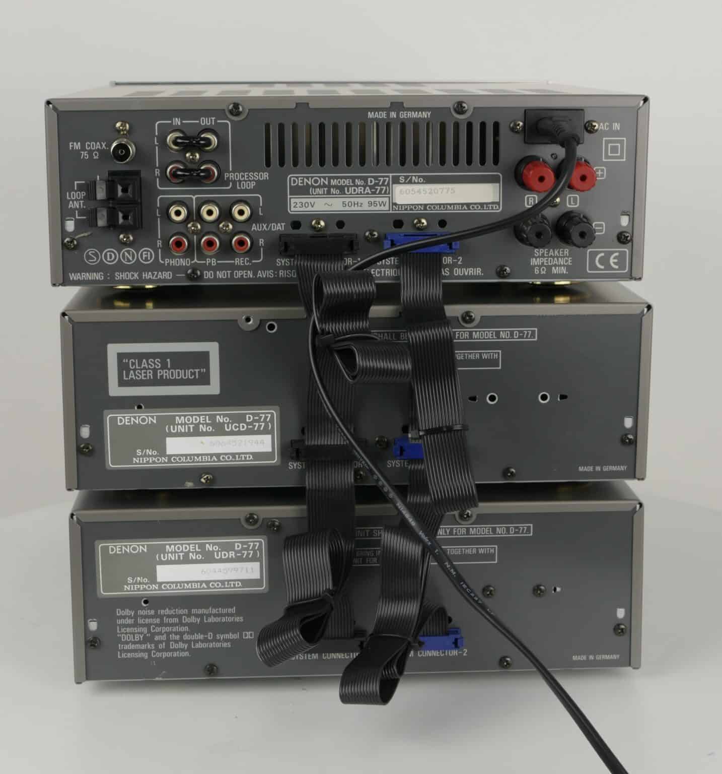 Denon - D77 - UDRA-77, UCD-77, UDR-77 HIFI Set - Taste For Audio